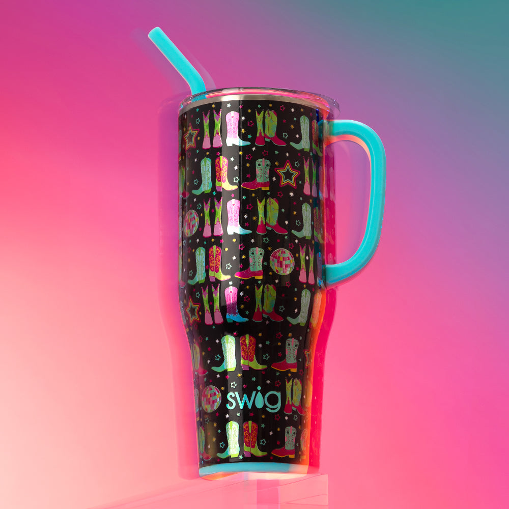 Disco Cowgirl 40oz Mega Mug with handle - Swig Life