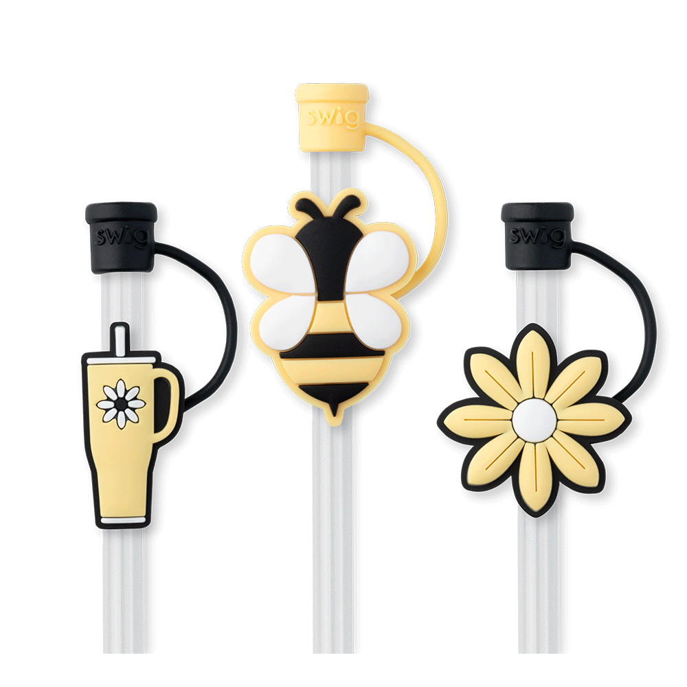 Busy Bee Straw Topper Set – Swig Life