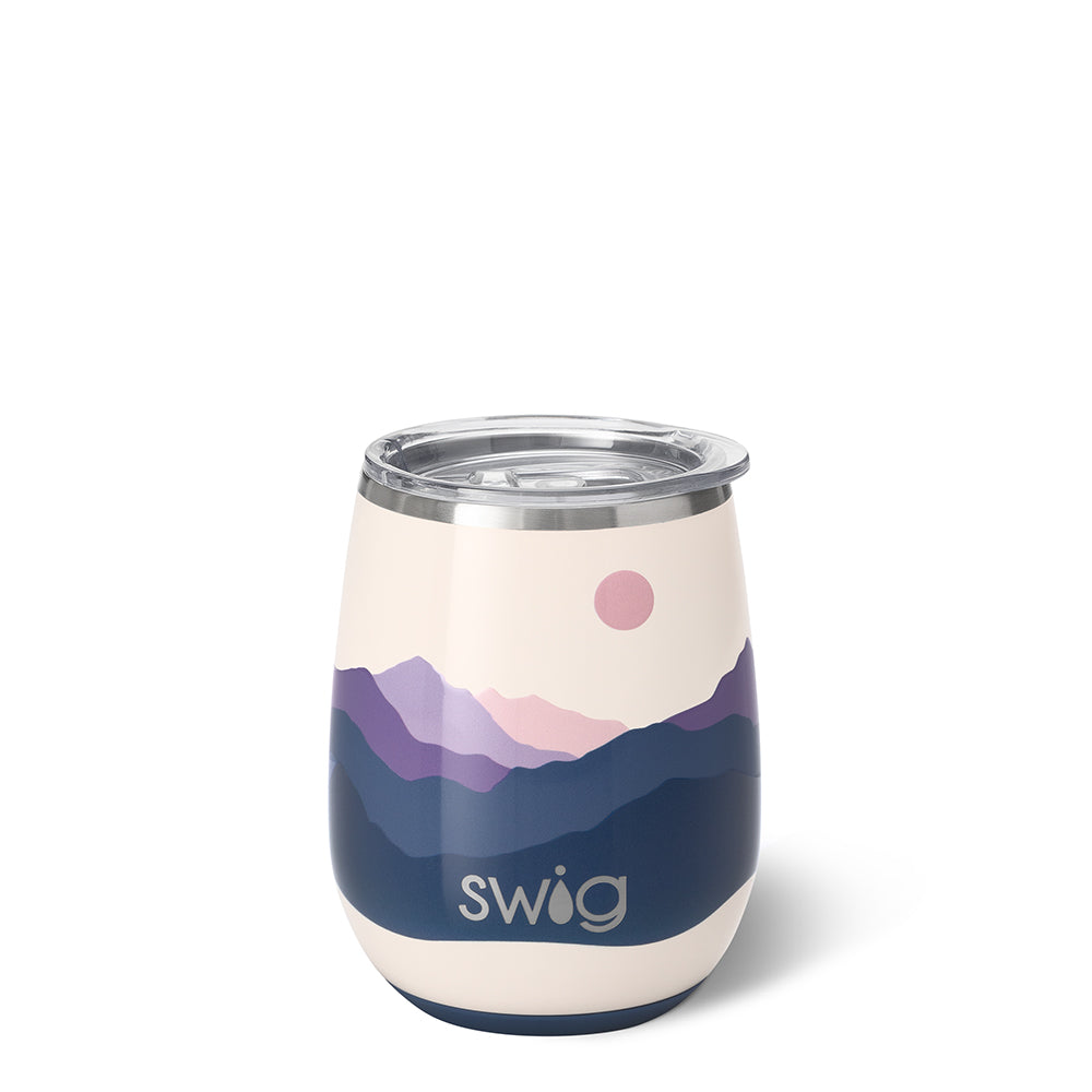 14oz Wanderlust Stainless Steel Stemless Wine Cup | Swig Life