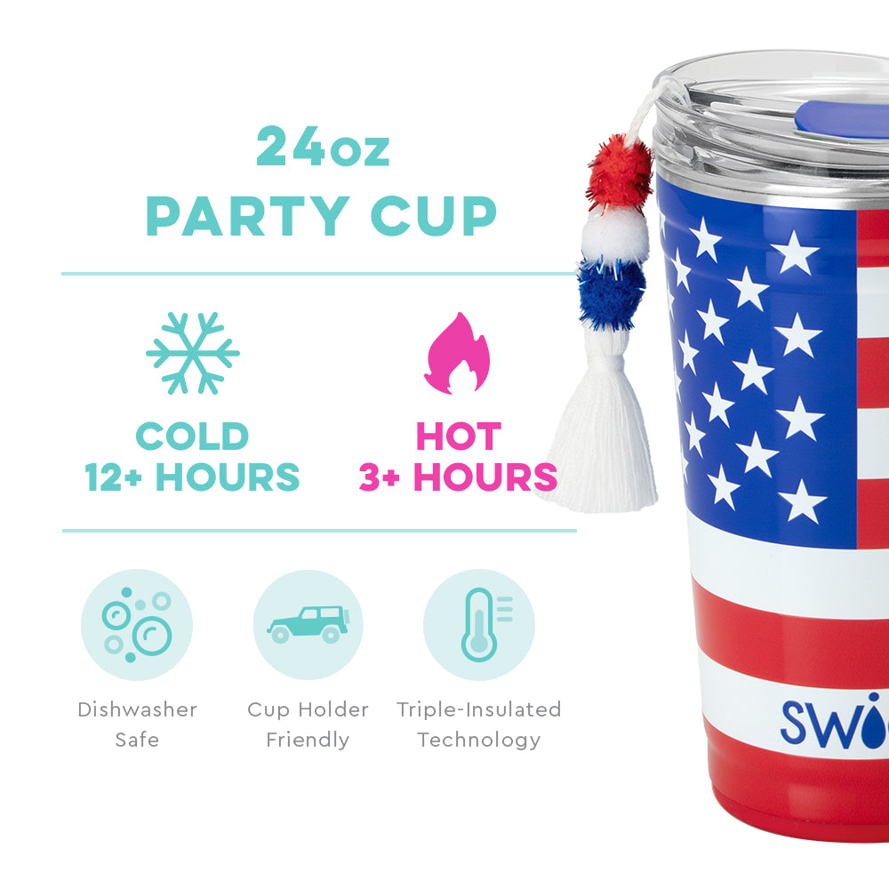 All American 24oz Insulated Party Cup - Swig Life