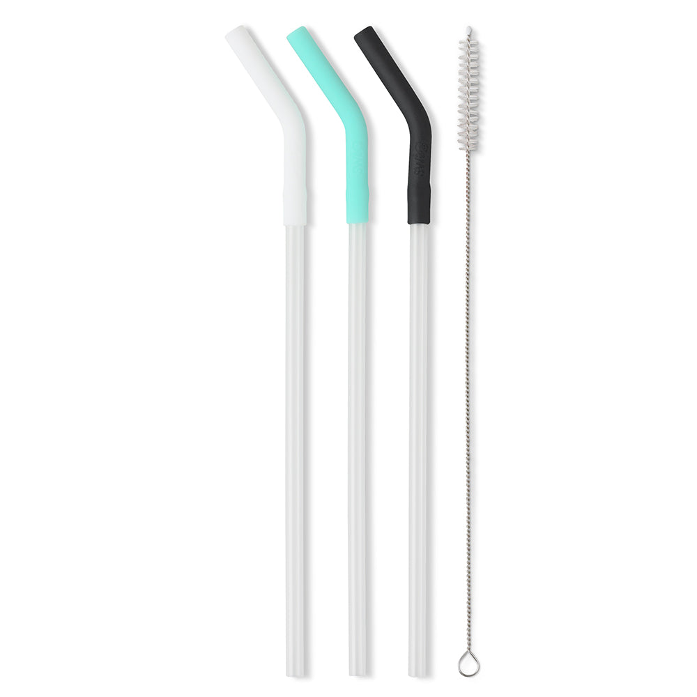 White/Aqua/Black Reusable Straw Set Mega Mugs – Swig Life