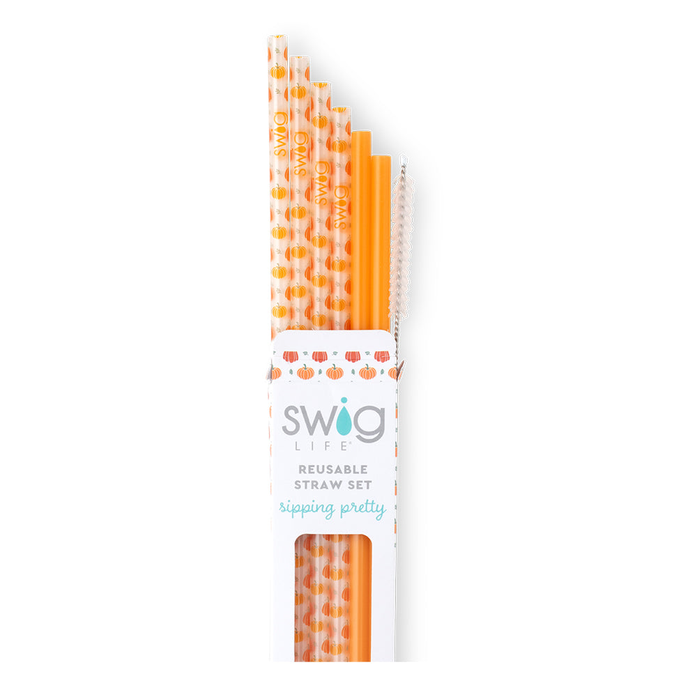 Rainbow Glitter Reusable Straw Set - Swig Life